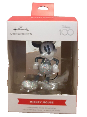Hallmark Ornaments Disney 100 Mickey Mouse in Black Gray and Silver ...