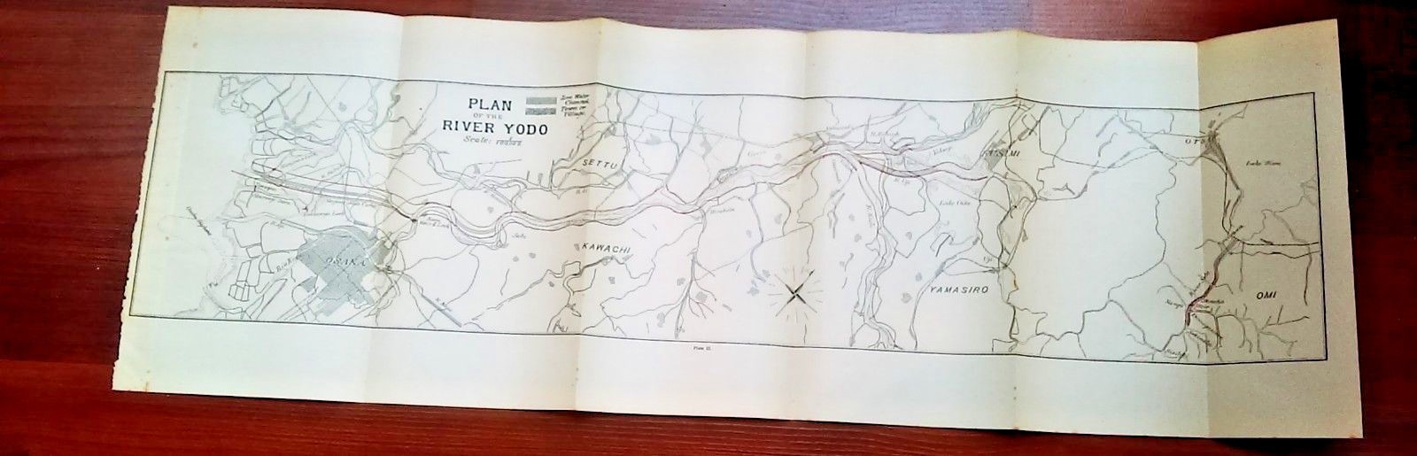 1915 Map Plan of River Yodo Osaka Kawachi Settu Yamasiro Omi Canals ...