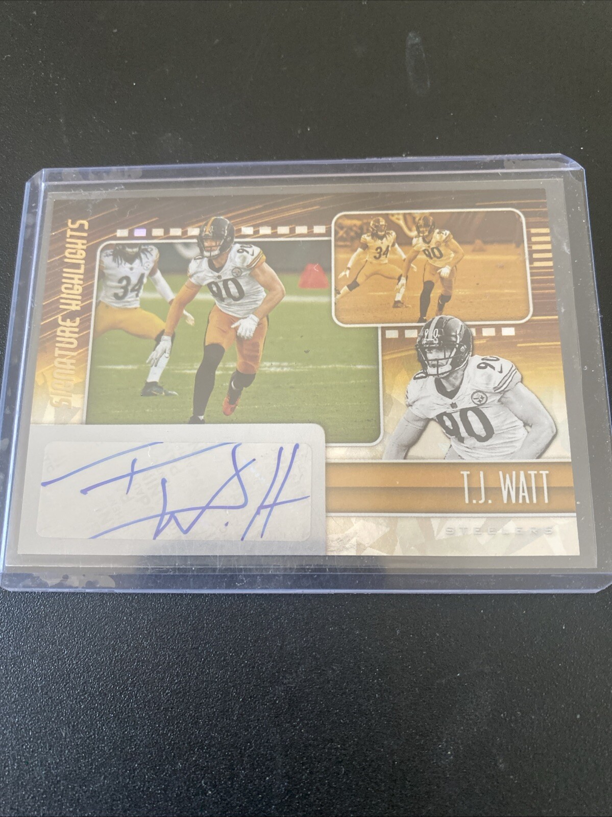🔥2021 Panini Signature Highlights T.J. Watt Autograph Cracked Ice 🔥🔥 ...