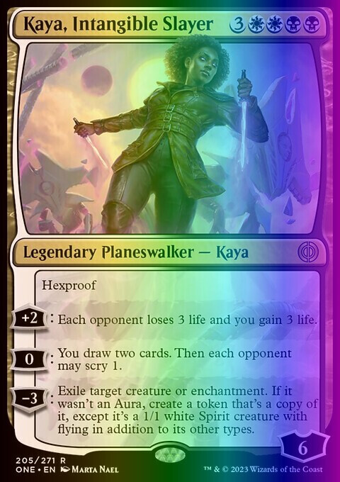 MTG Kaya, Intangible Slayer (205/493) Phyrexia All Will Be One NM FOIL ...