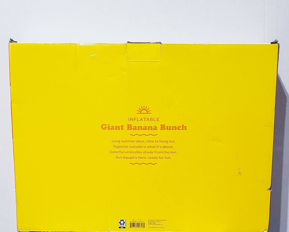 NEW SUN SQUAD GIANT INFLATABLE BANANA BUNCH POOL FLOAT LOUNGER SWIM ...