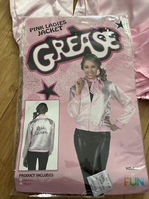Grease Pink Ladies Jacket Pants Size Adult Medium Halloween Costume ...