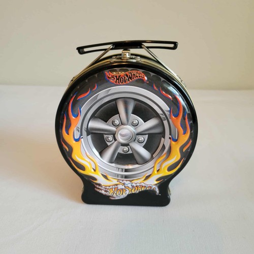 Mattel Hot Wheels 2001 Flaming Tire Tin Carry Case 6" Chocolate ...