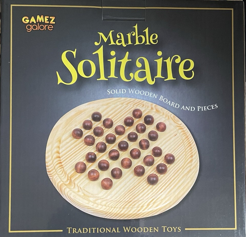 New Wooden Solitaire Game In A Box With Sealed Board And Pieces | eBay UK