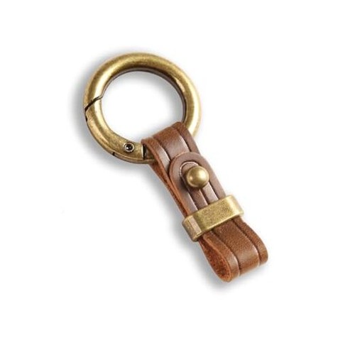 Creative Leather Car Keychain Key Fob Quick Release Metal Key Chain ...