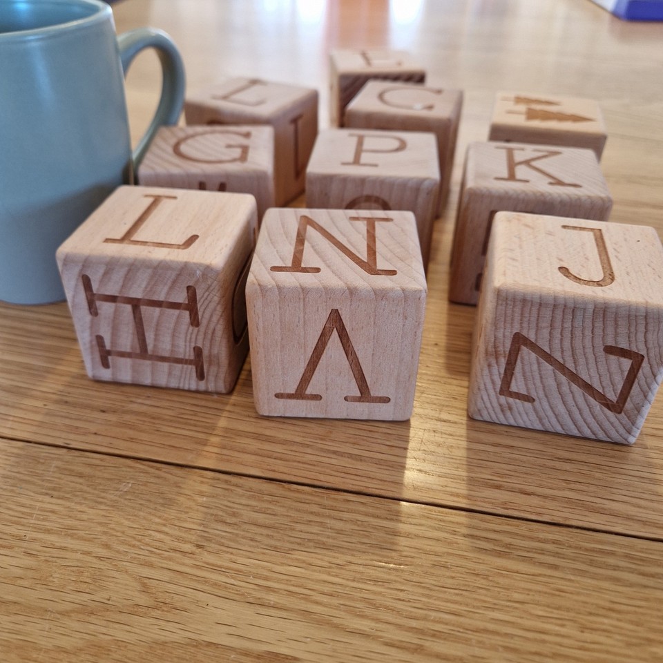 Wooden Letter & Number Blocks | eBay UK