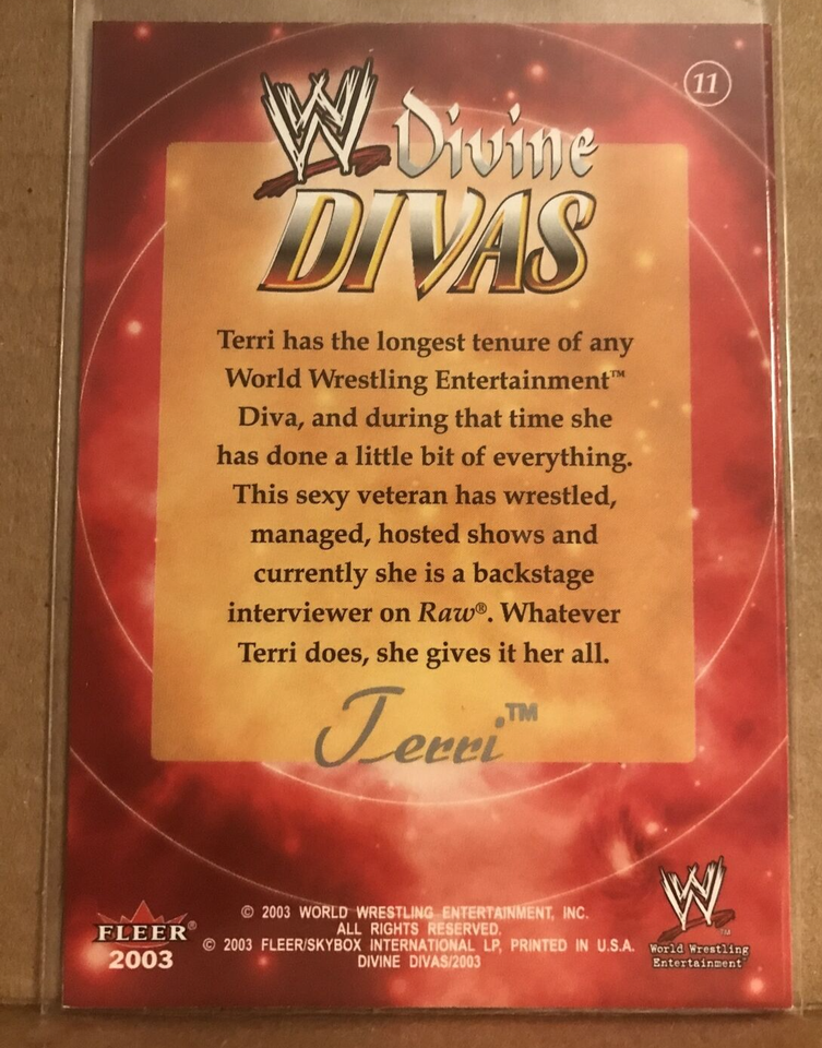 Terri 2003 Fleer WWE Divine Divas Card #11 | eBay