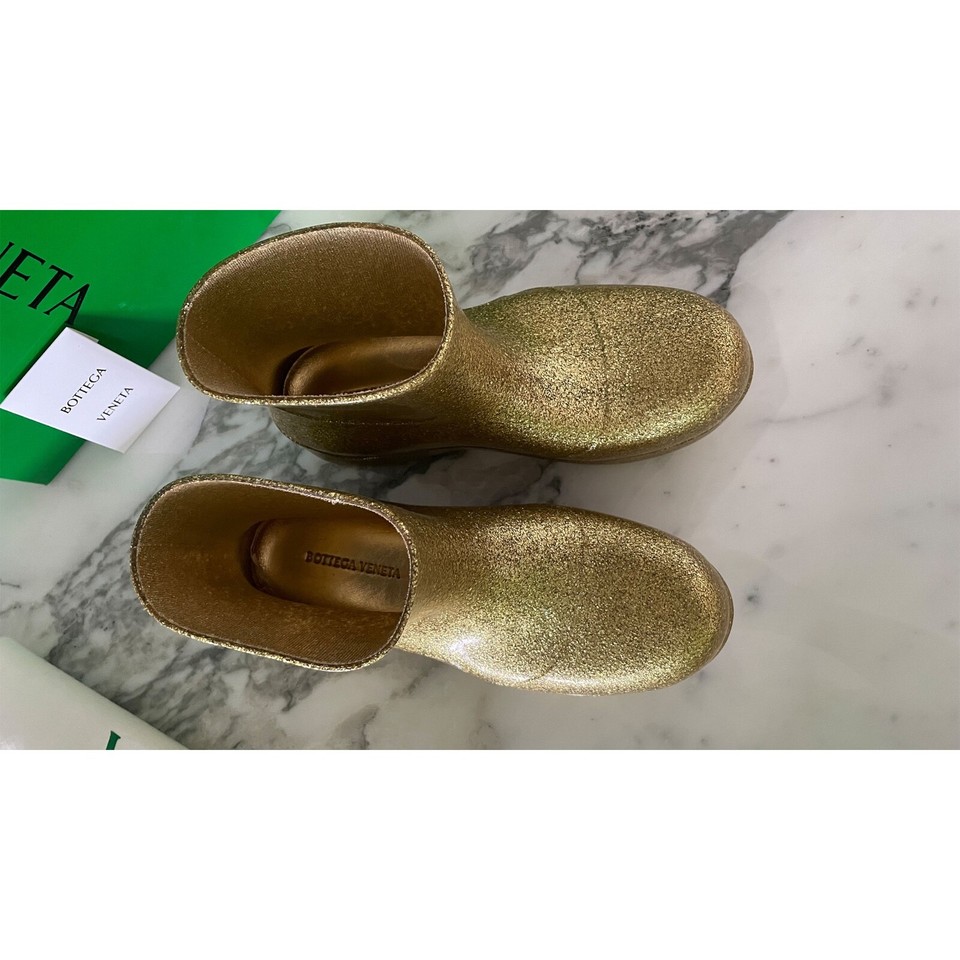 Bottega Veneta Womens The Puddle Waterproof Glitter Rain Boots Shoes ...