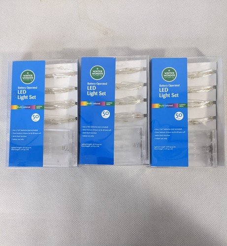 Winter Wonder LED Light Set battery operated 50 per string 16 feet | eBay