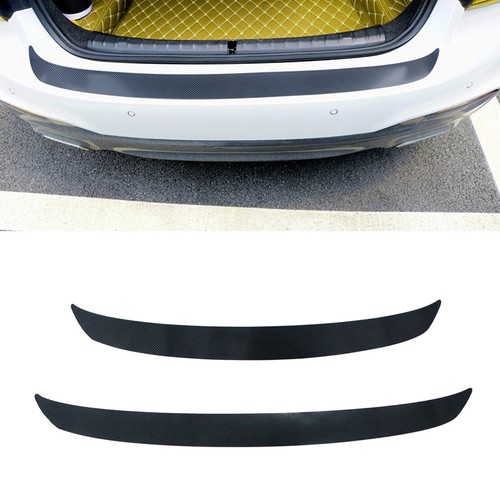 1x 4D Carbon Fiber Style Car Rear Boot Bumper Protector Plate Sticker ...