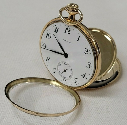 1918 E. Howard Pocket Watch 23J 14k Yellow Gold .585 Keystone 1912 Sz ...