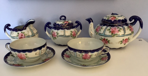 7 pc Antique Hand Painted Porcelain JE-OH Nippon China Tea Set | eBay
