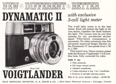 1960 Voigtlander Dynamatic II: 3 Cell Light Meter Vintage Print Ad | eBay
