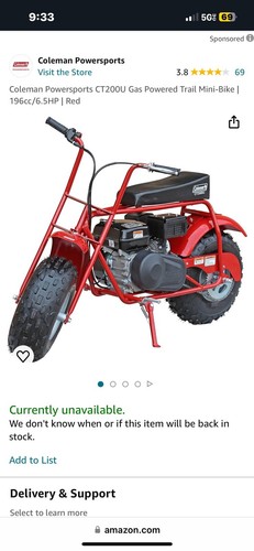 coleman mini bike ct200u ex | eBay