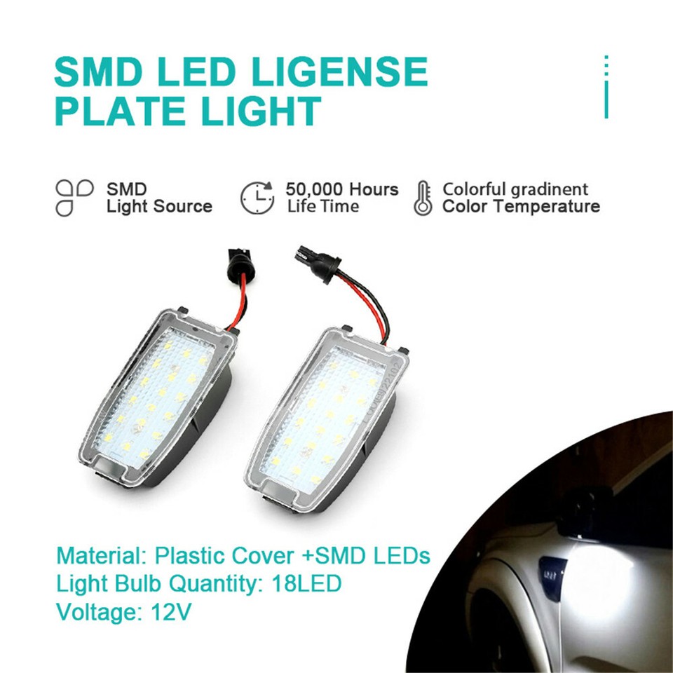 LED Side Mirror Puddle Lights White Lamps Assembly For Land Rover Range ...