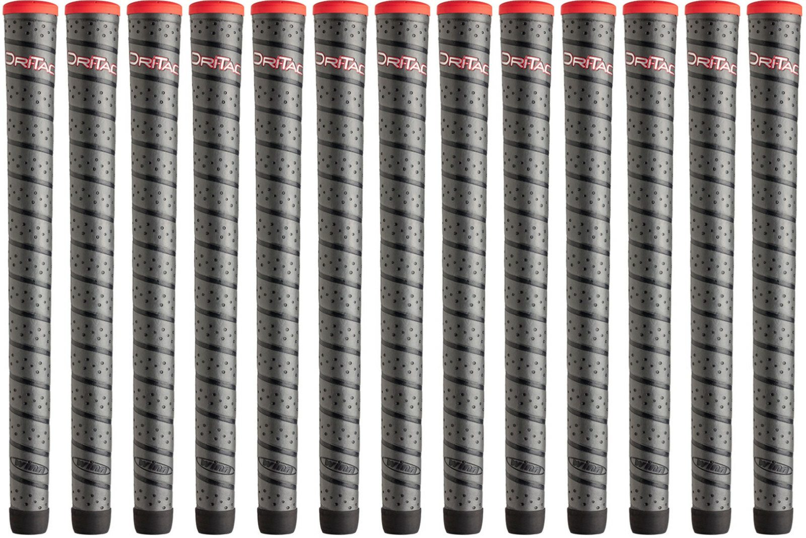 Winn DRI-TAC Wrap Gray with Red Cap Standard Size Golf Grips - Set of ...