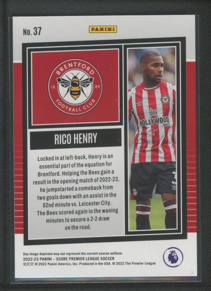 2022-23 Rico Henry 12/45 panini score premier league ray wave | eBay