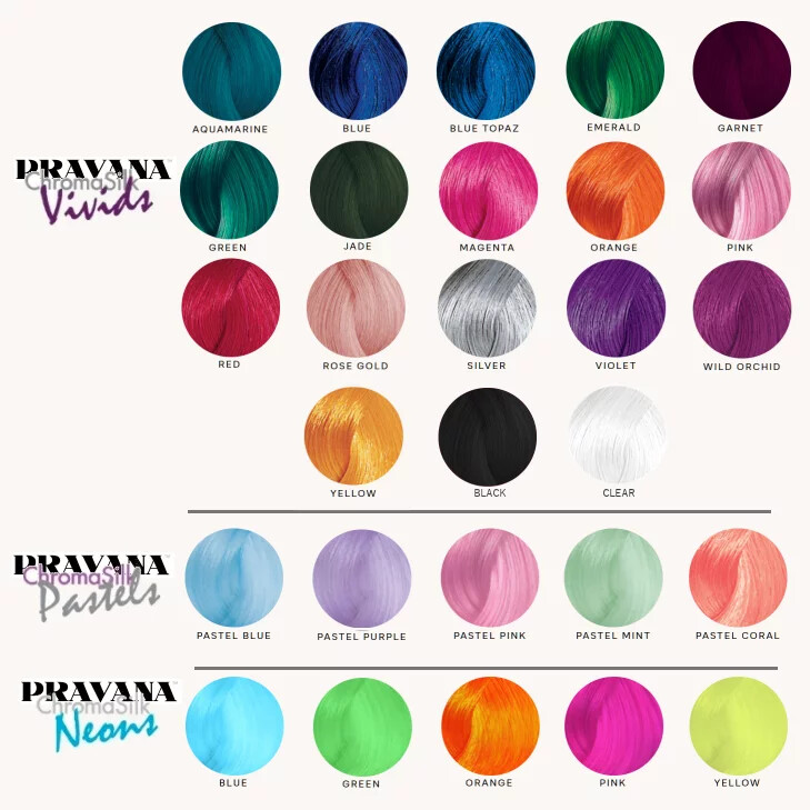 Pravana Chromasilk Vivids Semi Permanent Hair Color 3oz. - ALL SHADES ...