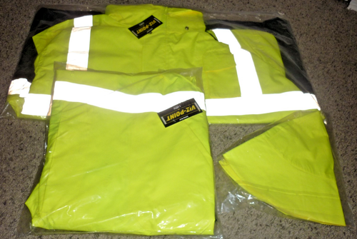 NEW Viz Point Unipro Uni Pro P R Class 3 Not FR Jacket Pants & Hat Set ...