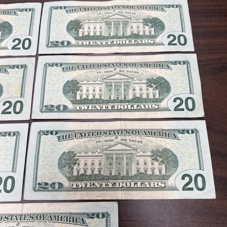 Lot 7 Star Notes Twenty Dollar Bills ($140) U.S. Money 2017 Series Nice ...