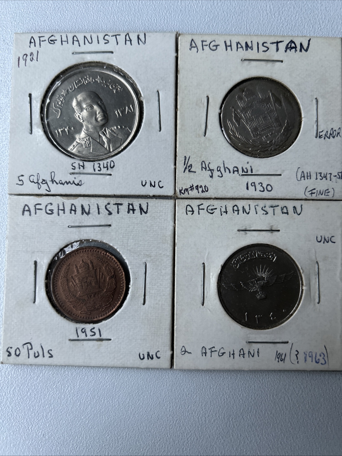 Lot Of 4 Afghanistan Coins 1921 1930 1951 | eBay