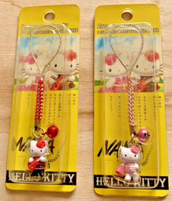 NANA Hello Kitty Strap Keychain Vintage Set Of 2 Ai Yazawa Sanrio Manga ...