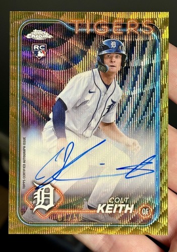 2024 Colt Keith Topps Chrome Gold Wave Auto 01/50 FOTP Rare Rookie RC ...