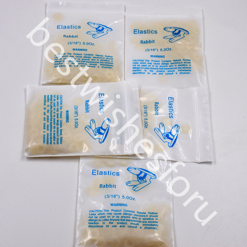 5.0 oz Medium 3/16" Rabbit Dental Orthodontic Rubber Bands Elastics ...
