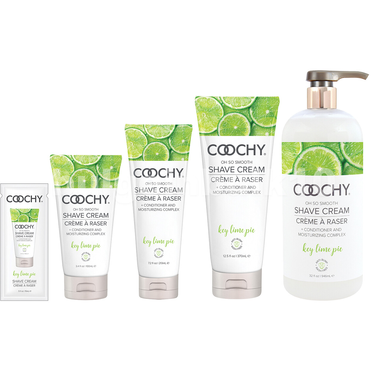 Coochy Rash Free Moisturizing Shave Cream ~ Key Lime Pie - Choose Size ...