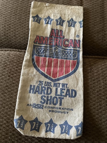 Vintage”RSR Corporation”Empty Bag All American 25 lbs 7.5 Canvas Hard ...