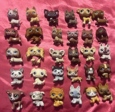 LARGE LPS Lot Of 30 RARE Littlest Pet Shop Dogs Husky Collie Chihuahua ...