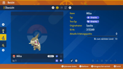Shiny/Non Shiny Milza 6 Dv/Ev Max Pokémon Karmesin/Purpur | eBay.de