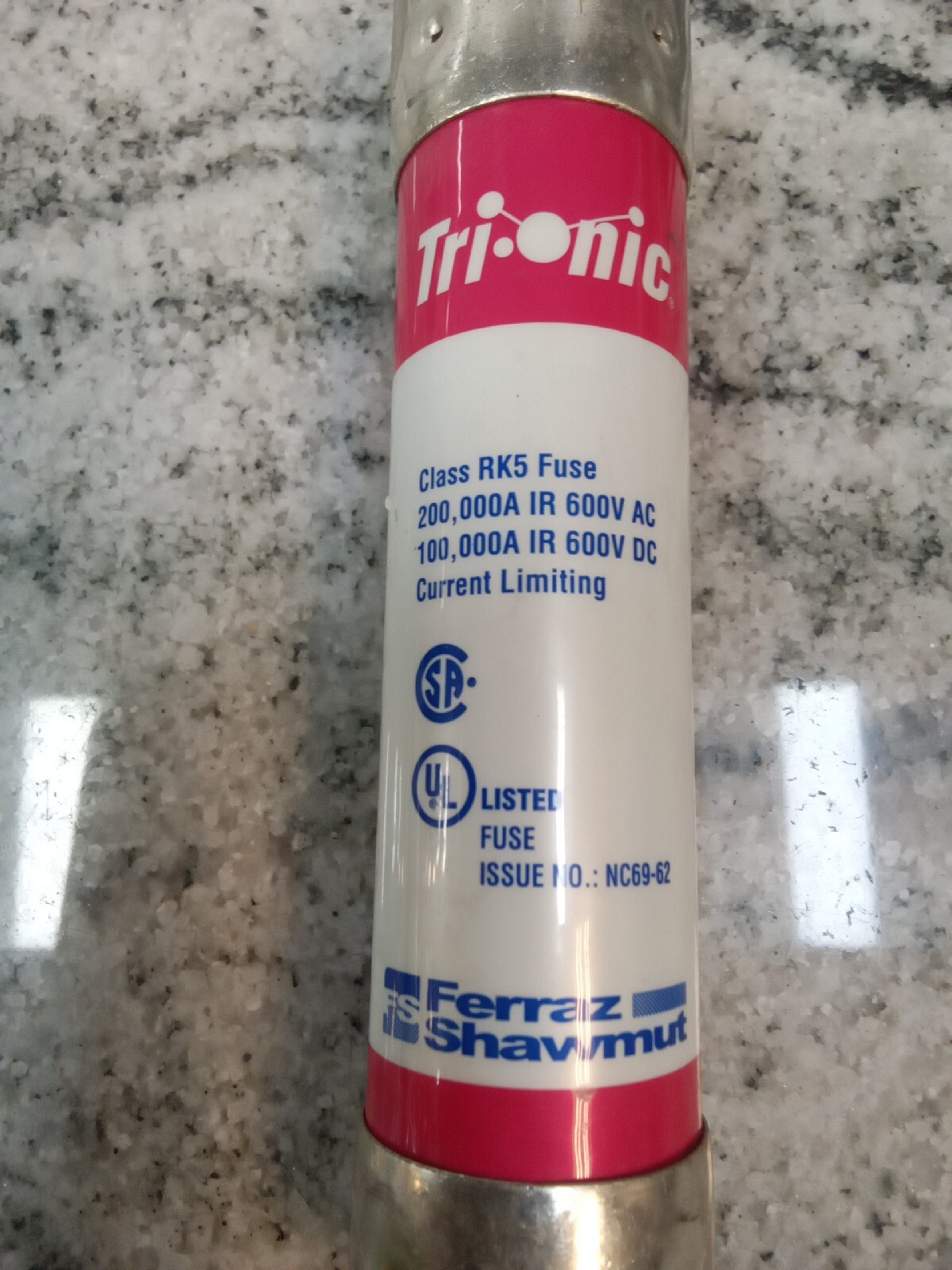 FERRAZ SHAWMUT TRS100R Time Delay DUAL ELEMENT RK5 Fuse 100A, 600V AC ...