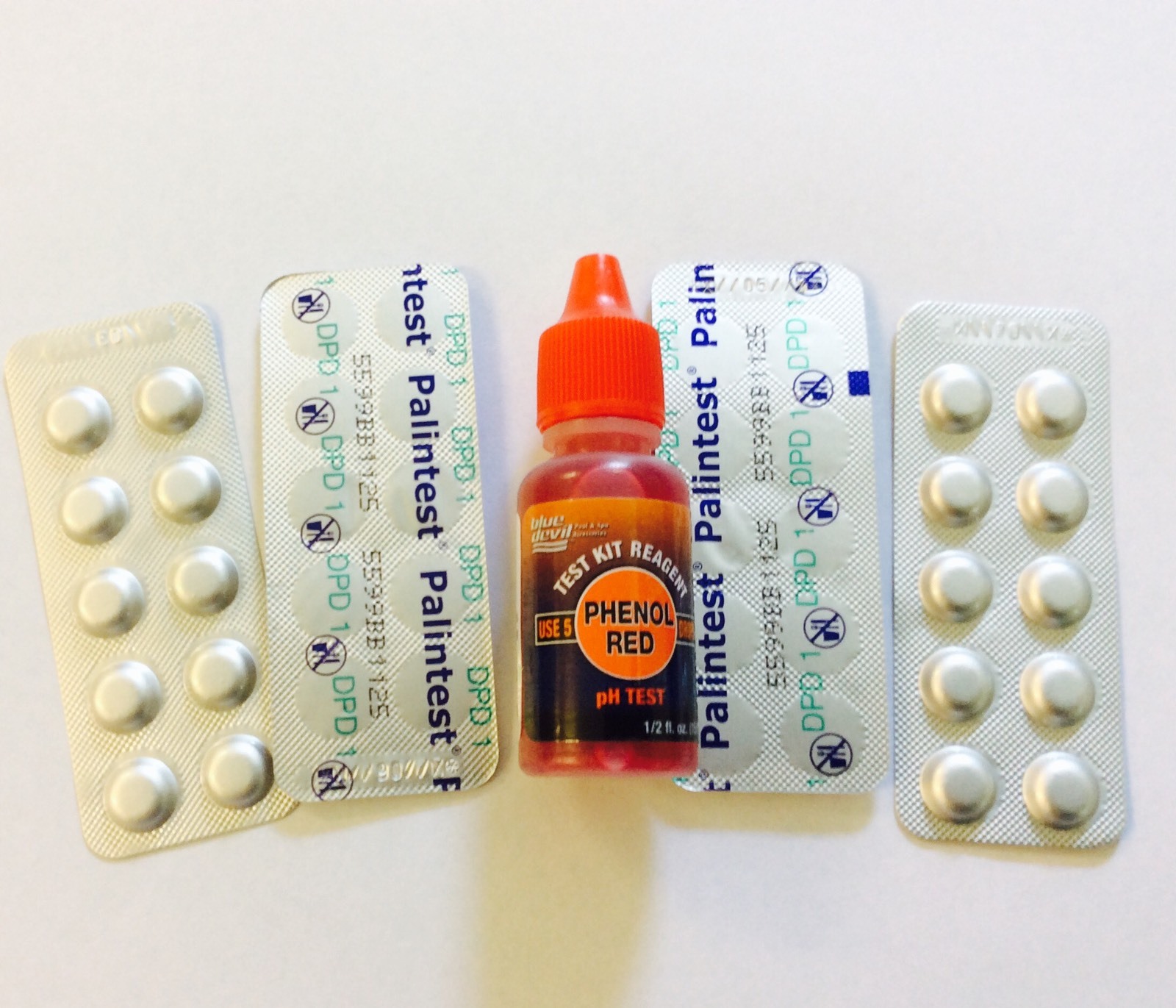 2 in1 Refill Test Kit- DPD1 50x Tablets & PH Phenol Red Solution-Pools ...