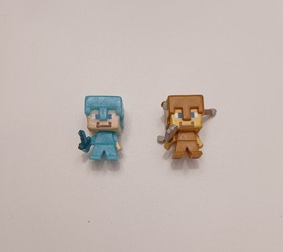 Lot Of 2 Minecraft Mini Figures. Steve With Arrows&Axe/Steve With ...