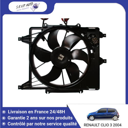 🇫🇷 MOTEUR VENTILATEUR RADIATEUR RENAULT CLIO II PH.2 01-06 7701070217 ♻ ...