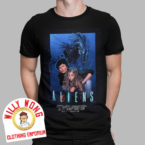 Aliens T-Shirt Ripley Movie Film Action Space SCI FI Retro Alien Newt ...