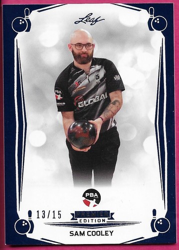 2023 Leaf PBA Premier Edition SAM COOLEY Pro Bowlers Base 13/15 Blue ...
