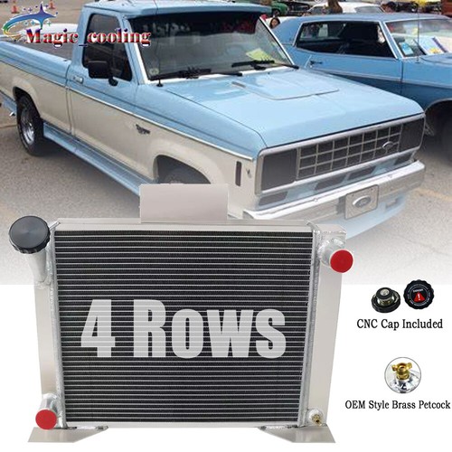 Aluminum 4 ROW Radiator For Ford Ranger V8 Engines Swap 1982-1994 89 90 ...