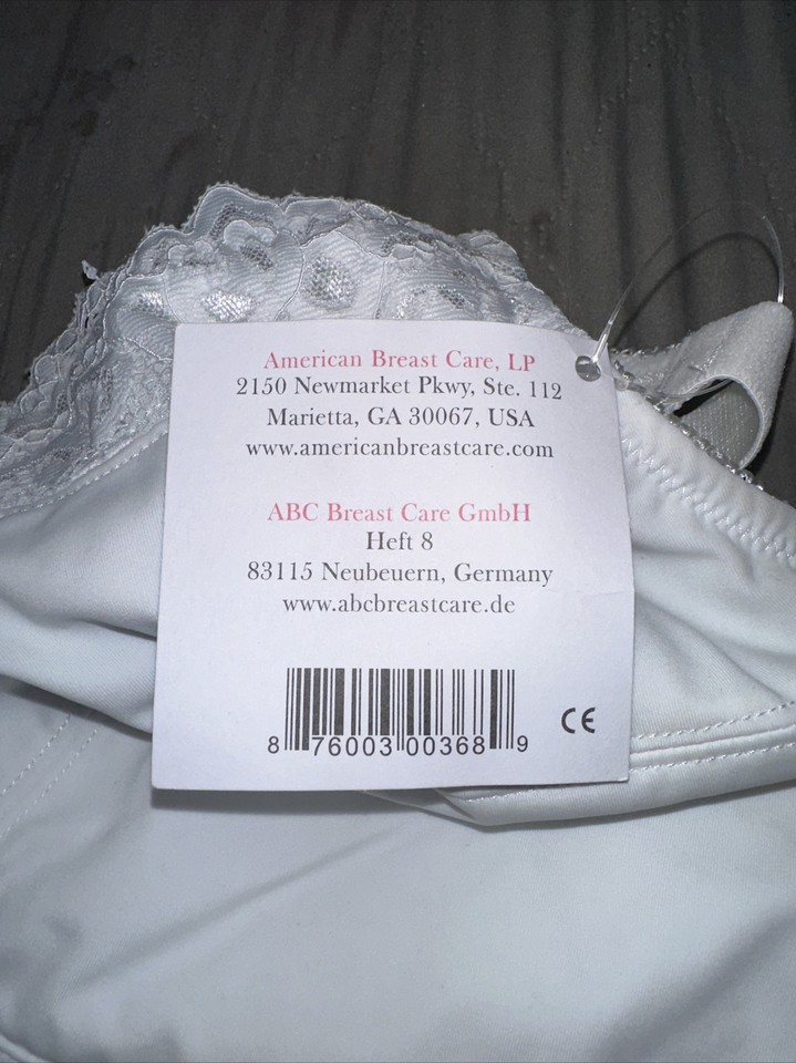 ABC #101 Lace Front Bra, Post Mastectomy Bra, White, Size 44B. | eBay