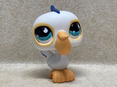 Littlest Pet Shop Lps #517 Pelican White With Green Teardrop Eyes ...