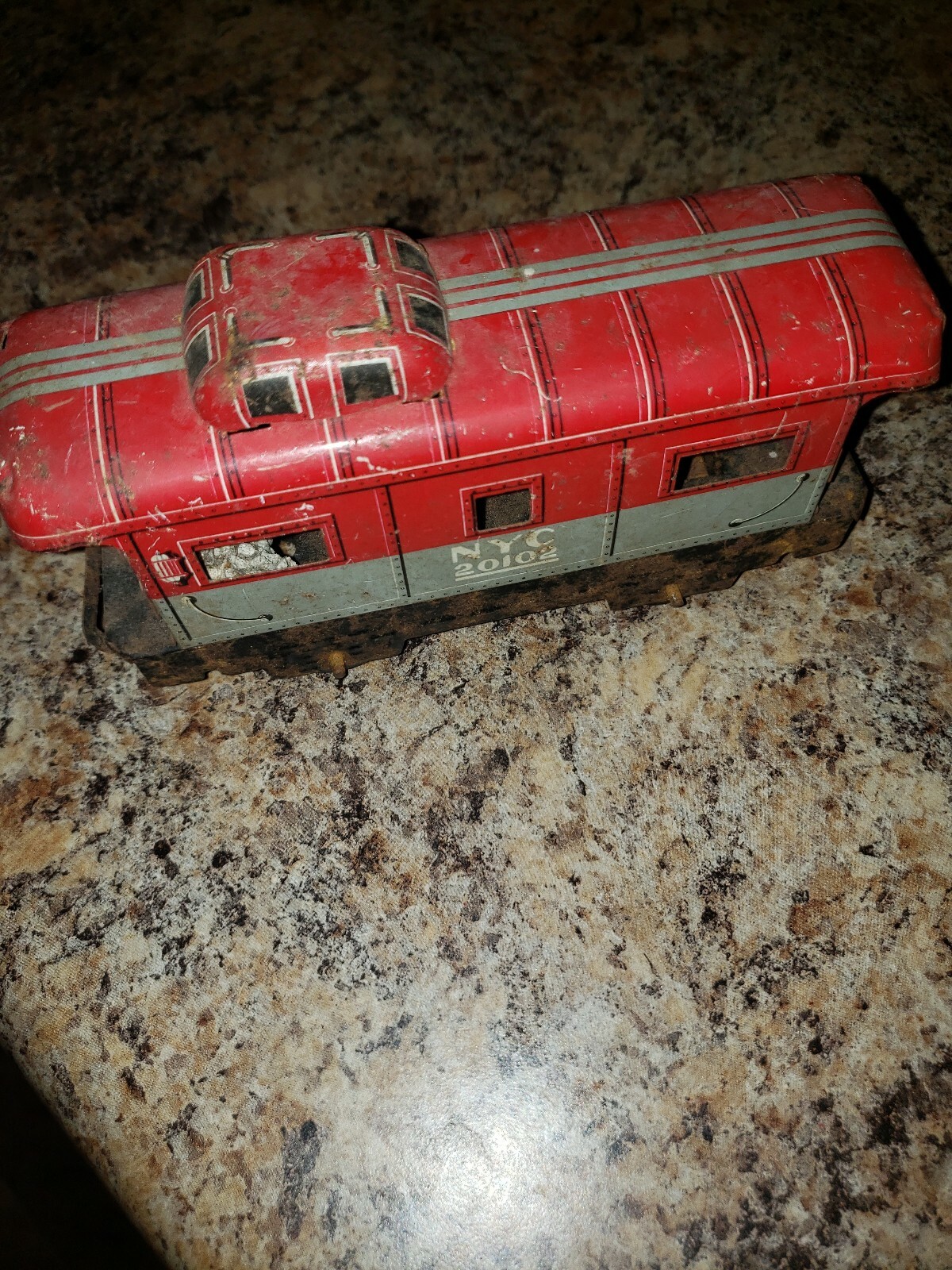 Vintage Marx Mar Toys Metal Toy Train NYC 20102 Caboose Tin Litho | eBay