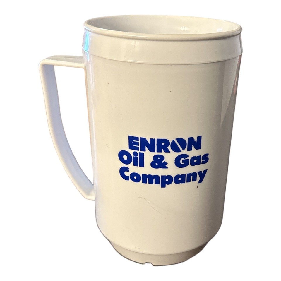 Vintage Enron White Coffee Cup Logo Golf Beer Funny Gift Insulated | eBay