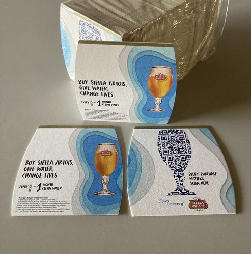 NEW 100 Stella Artois Beer Coasters Bar Glass Mat Coaster Lot No Tap Handle | eBay
