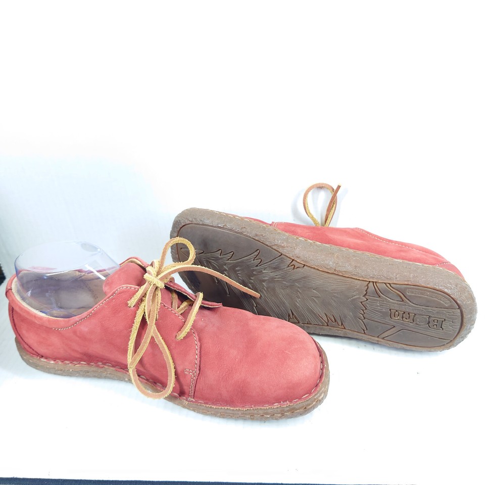 Born Red Leather Shoe Tree Sole Lace Up Sneakers Size 10 EU 42 | eBay