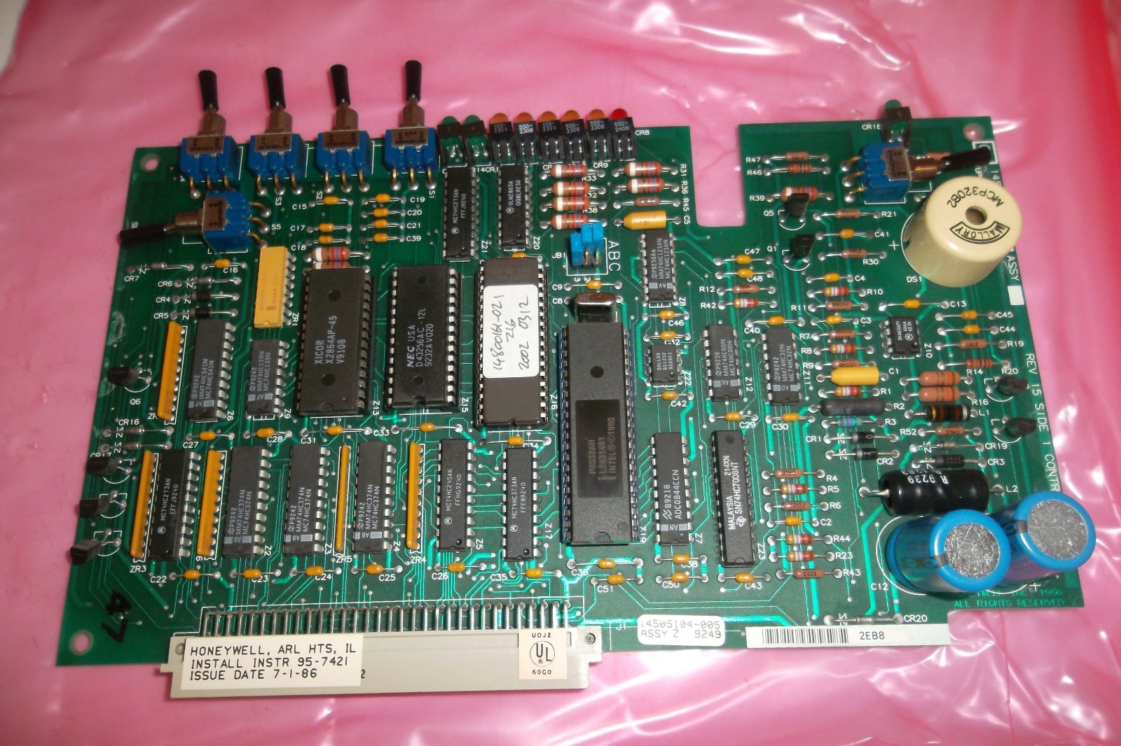 HONEYWELL FS90/Plus CA Control Board 14505104-005 Fire & Security ...