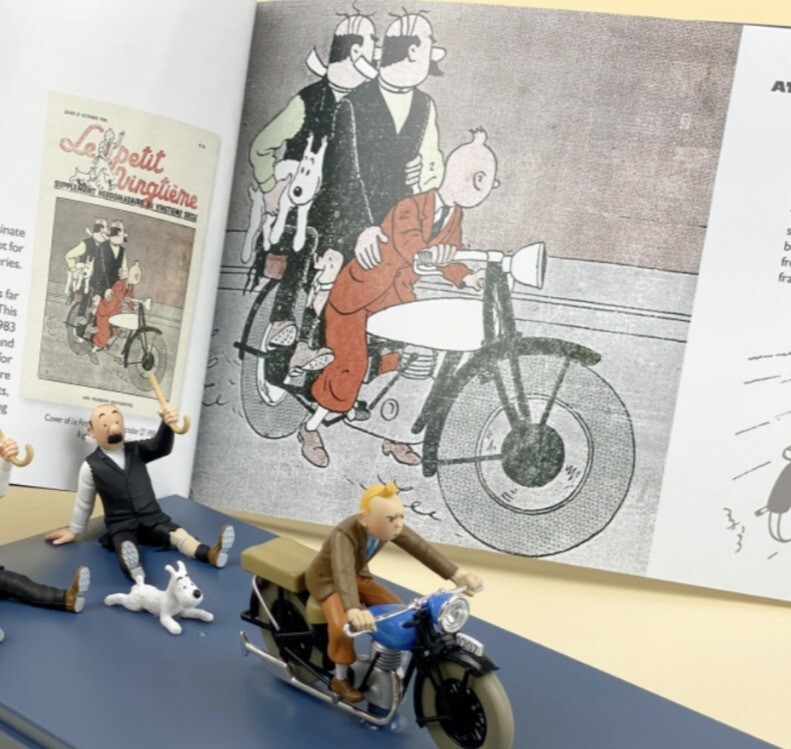 HERGE TINTIN MOTORCYCLE #70 Car Figure 1/24 Authentic Goods | eBay