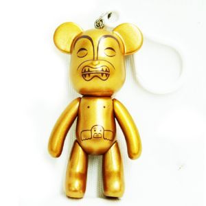 Popobe Bear Toy Action Figure 3" Gold keychain | eBay