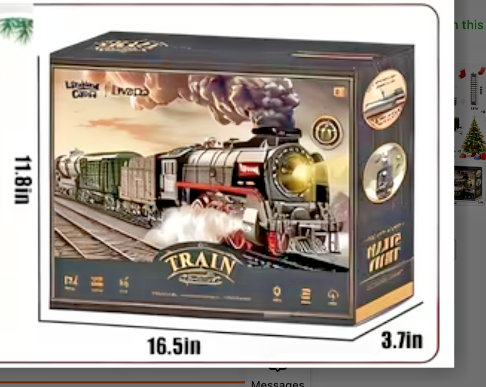 New Luxury Large Train Toy Set Electric Train Toys with Smoke,Light ...