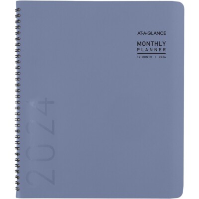 AT-A-GLANCE 9 x 11 in. Contemporary 2024 Monthly Planner Slate Blue - L ...